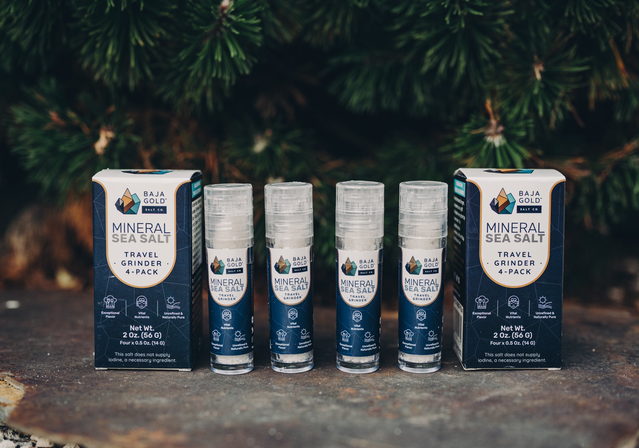 Baja Gold Sea Salt Grinder 4-Pack – BarbaraOneill.com