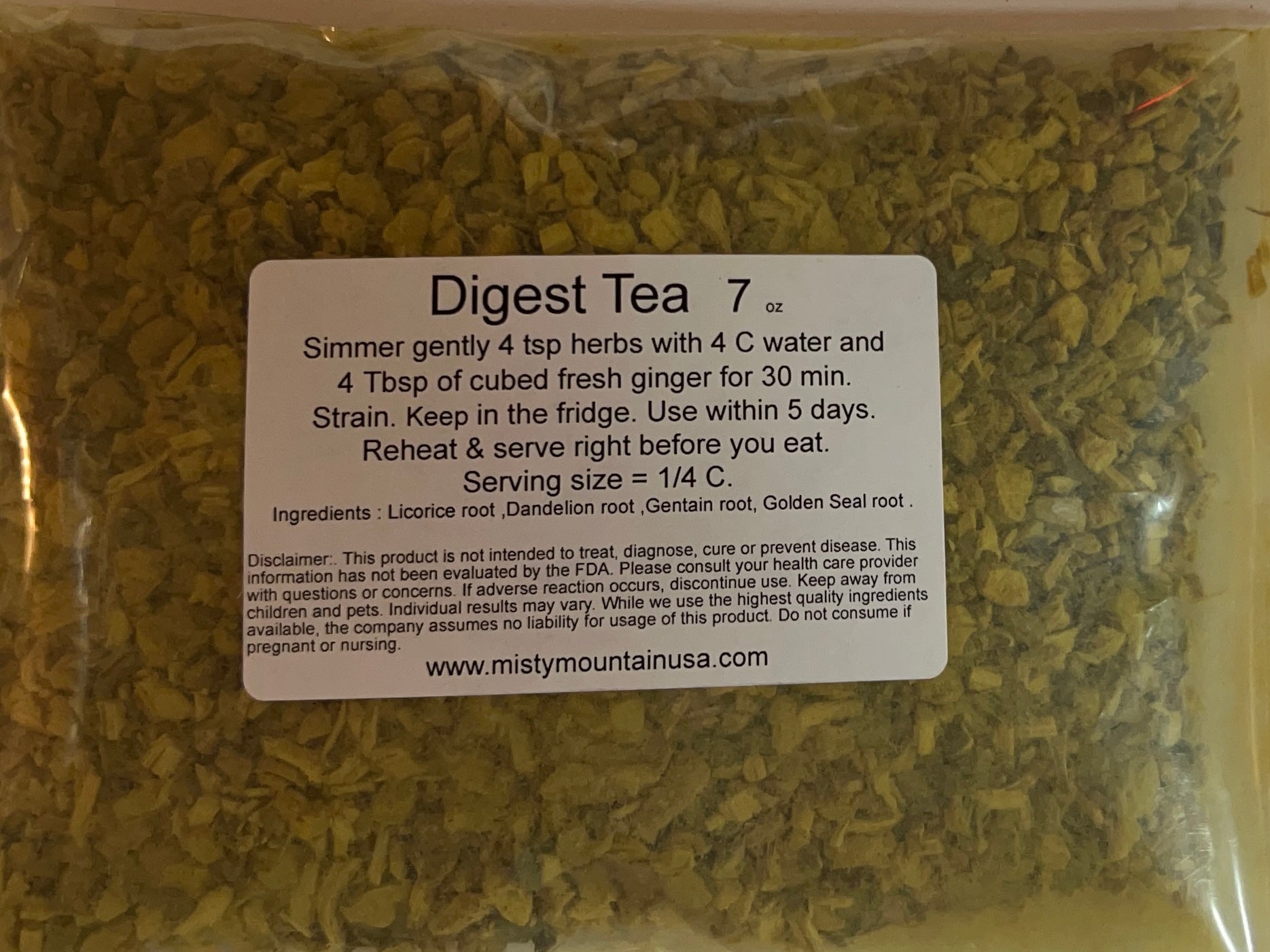 Digest Tea 7oz – BarbaraOneill.com